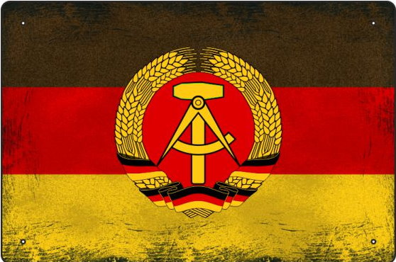 Blechschild DDR-Fahne | 20x30cm | Blechschilder | Wanka Robby Groß ...